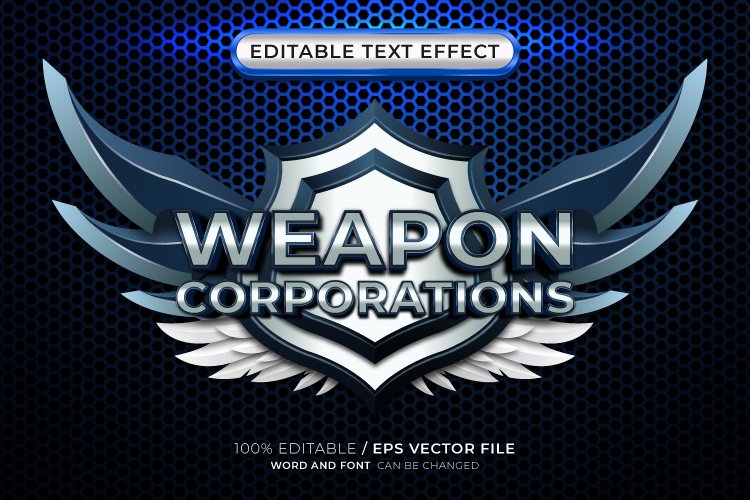 Weapon Corporations Badge with Editable 3D Text Effect (2114799 ...