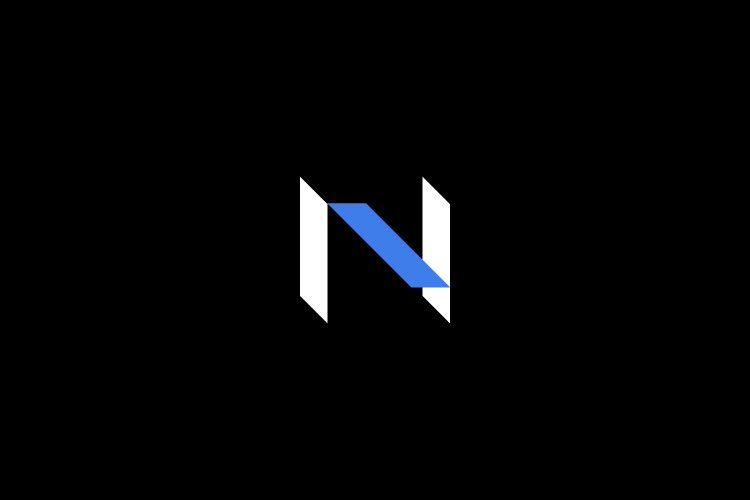 White N On Black Background Logo