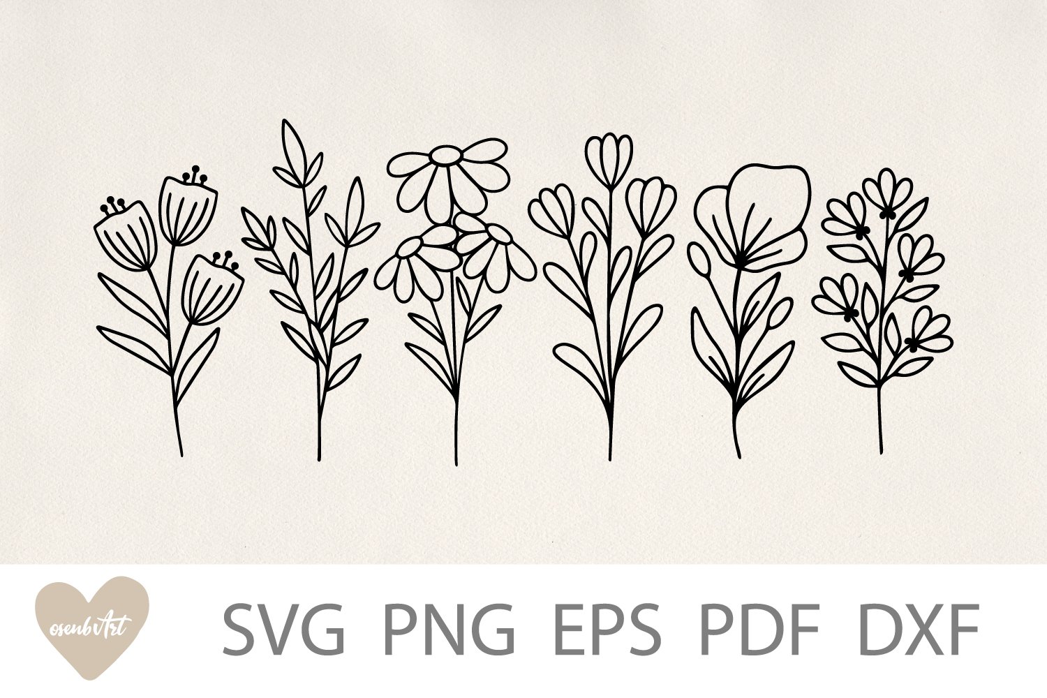 Wildflowers SVG, Floral SVG Cut File, Meadow SVG, Daisy SVG (1930860 ...