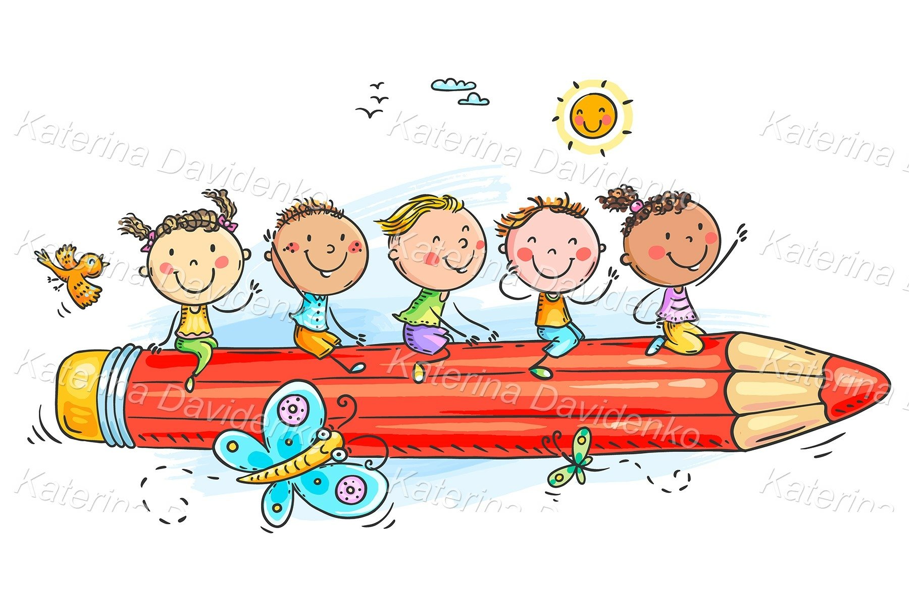 Pencil Clipart Kids