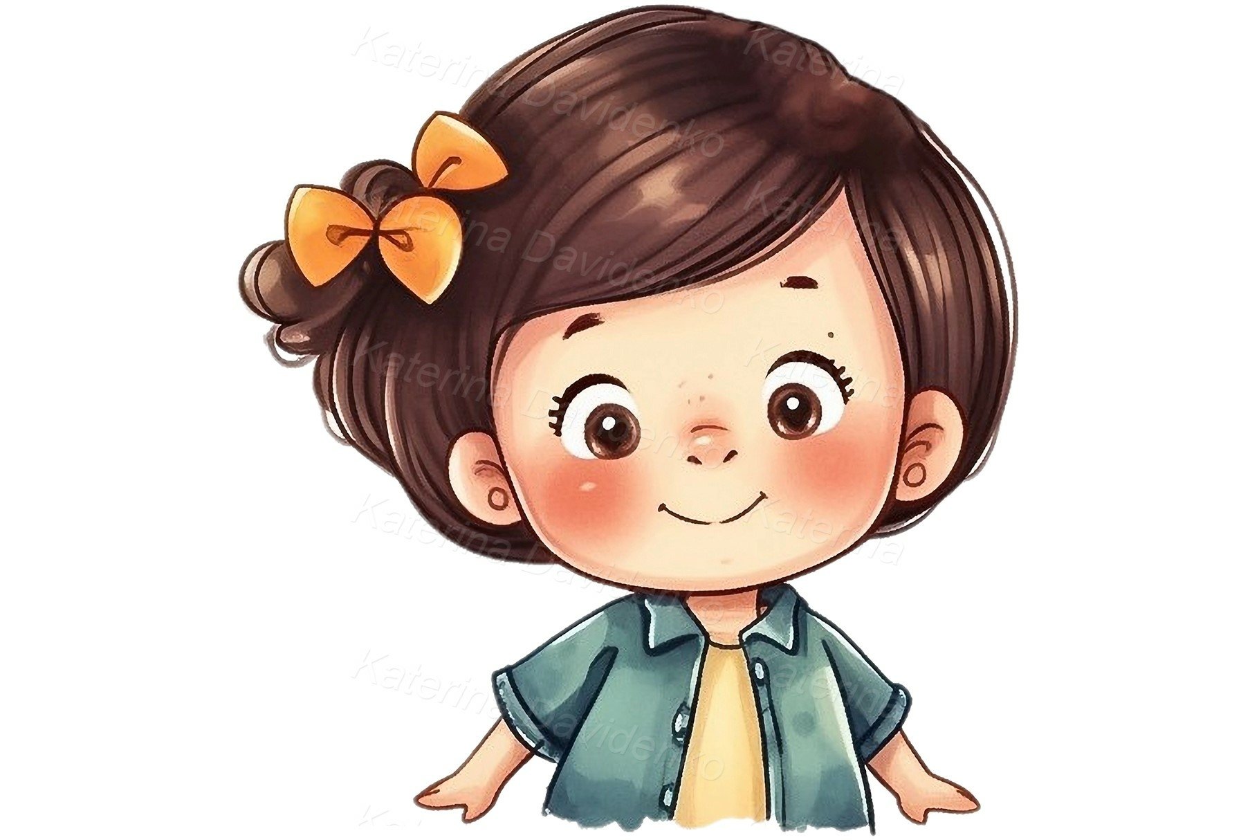 Cute Child Face Cartoon