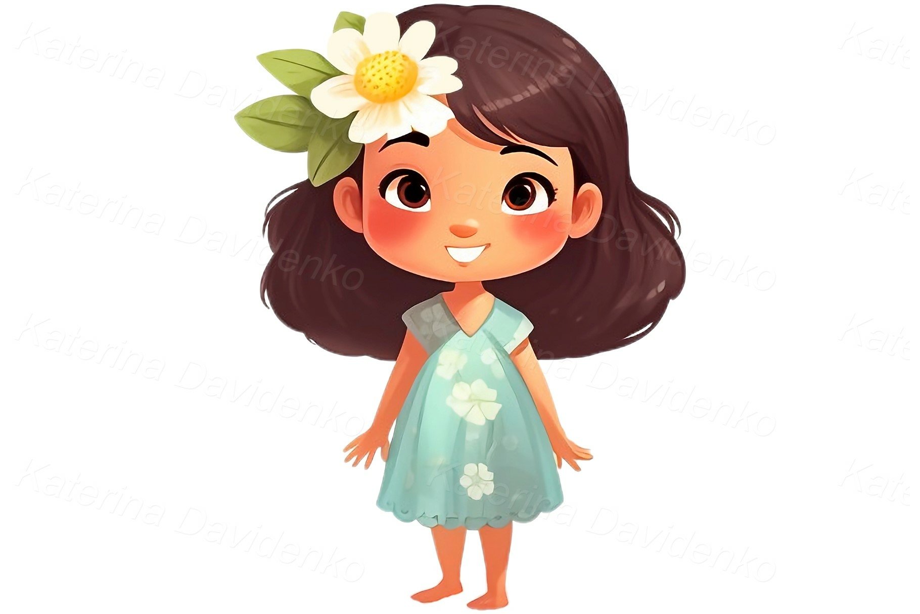 Pretty Little Girl Cartoon