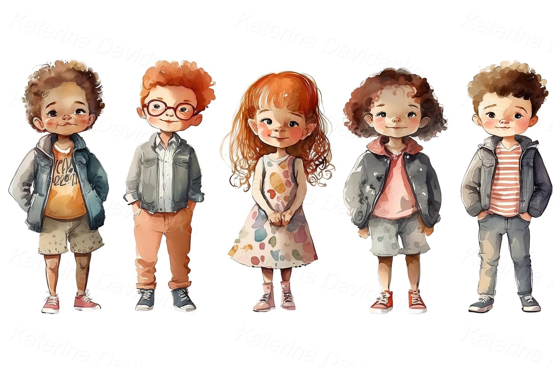 Cute Cartoon Boy Standing