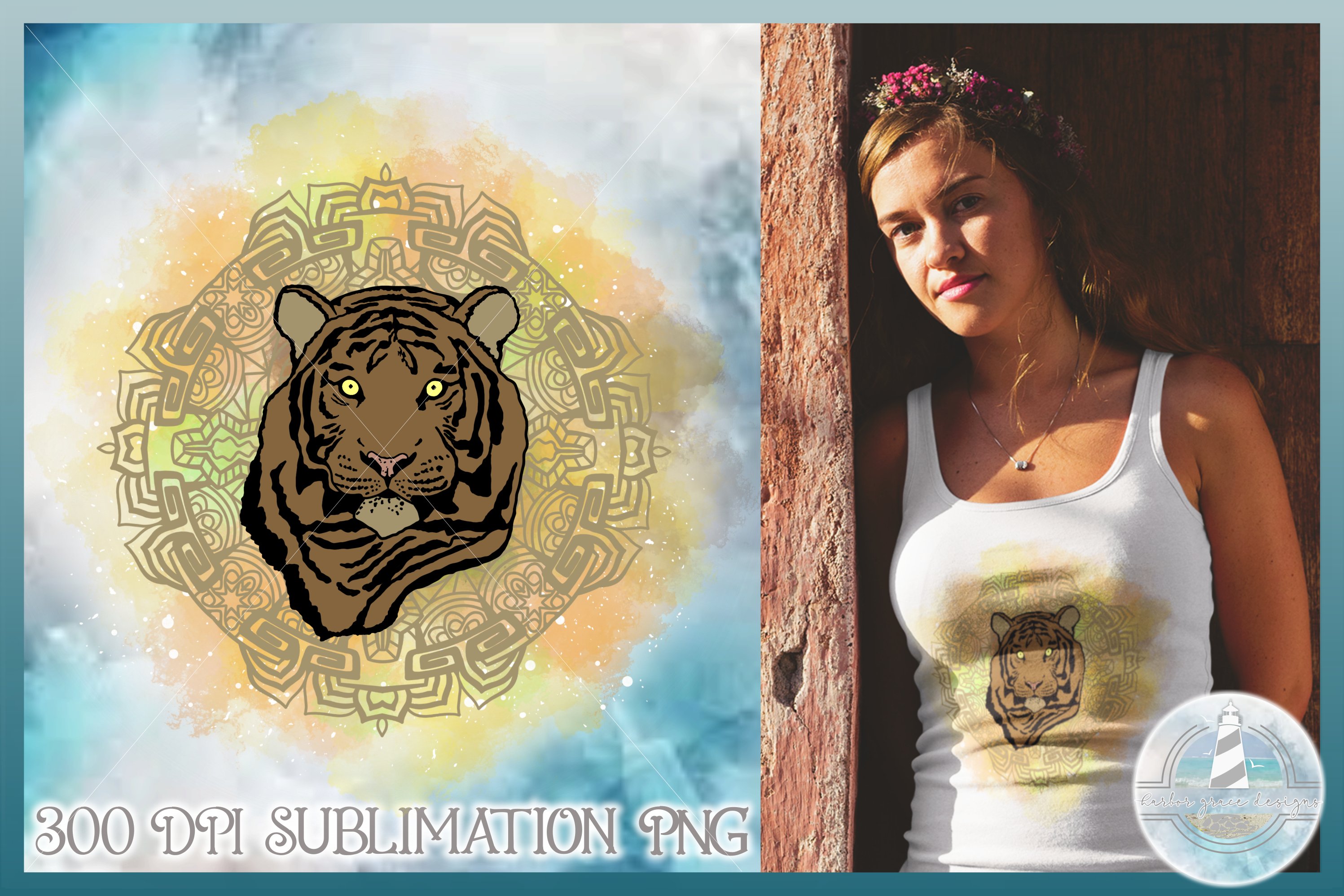 Tiger Safari Animal Sublimation Design | 300dpi PNG image (1445414 ...