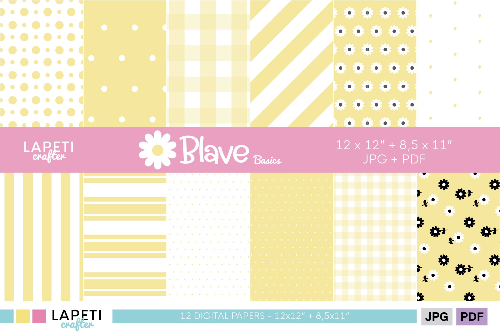 Yellow scrapbook paper packs | Paper with basic pattern (1161077 ...