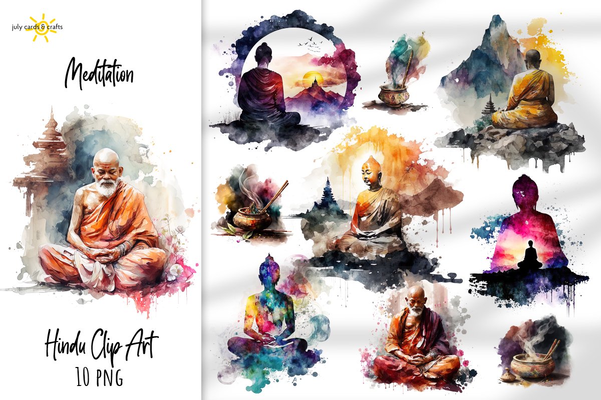 Yoga Meditation Drawings