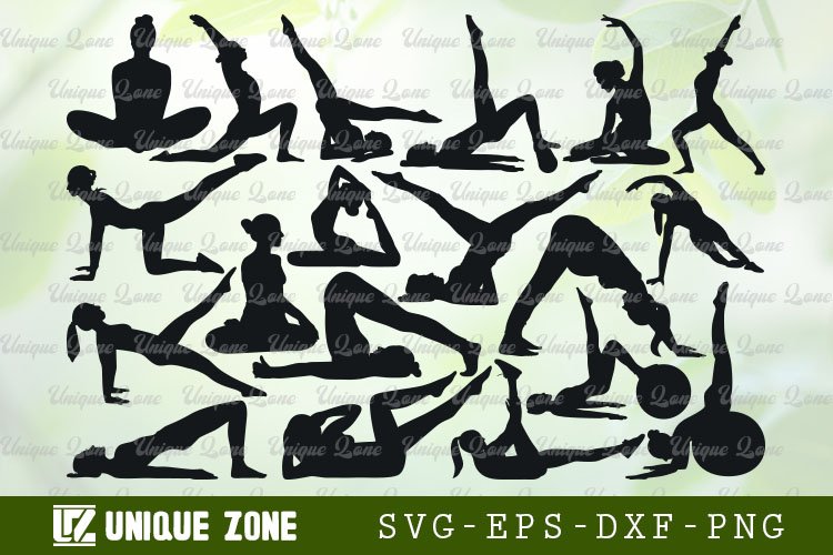 Yoga Pilates SVG Bundle, Yoga Pose Svg, Mediation (2242929)
