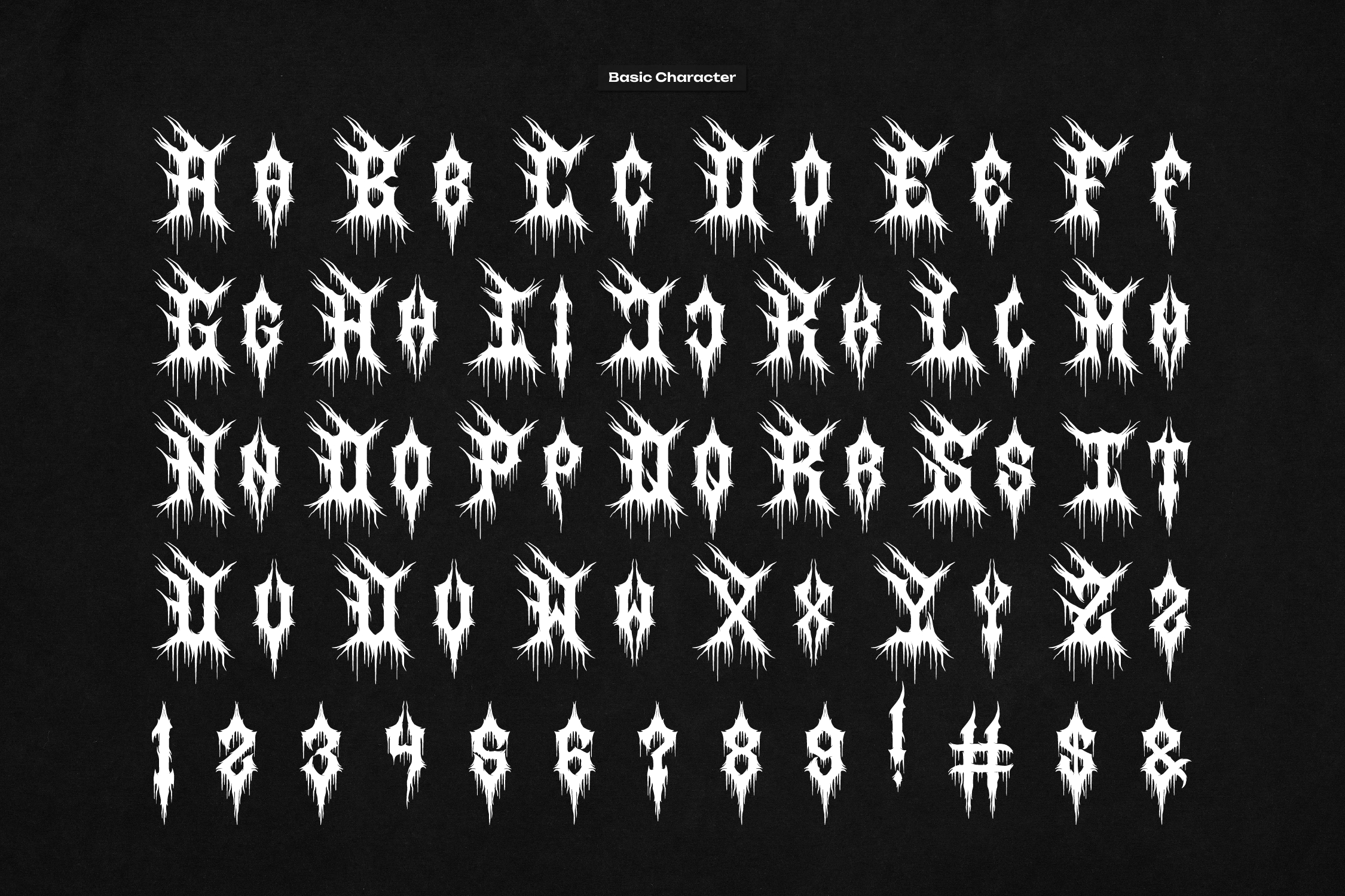 Black Metal Alphabet