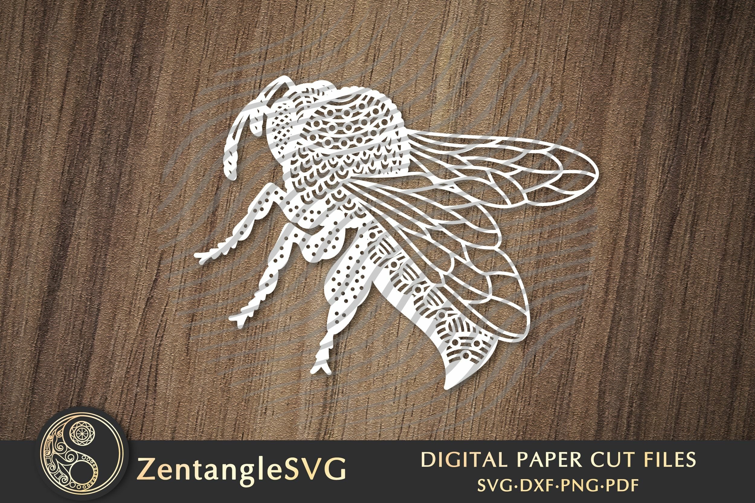 Bee Mandala SVG, Paper cutting craft, Paper cut SVG (1830460) | SVGs ...