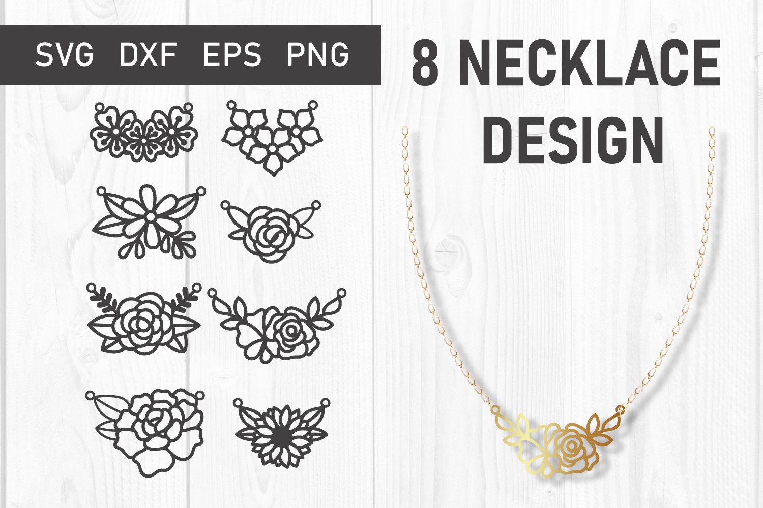 necklace SVG, jewelry necklace cut file