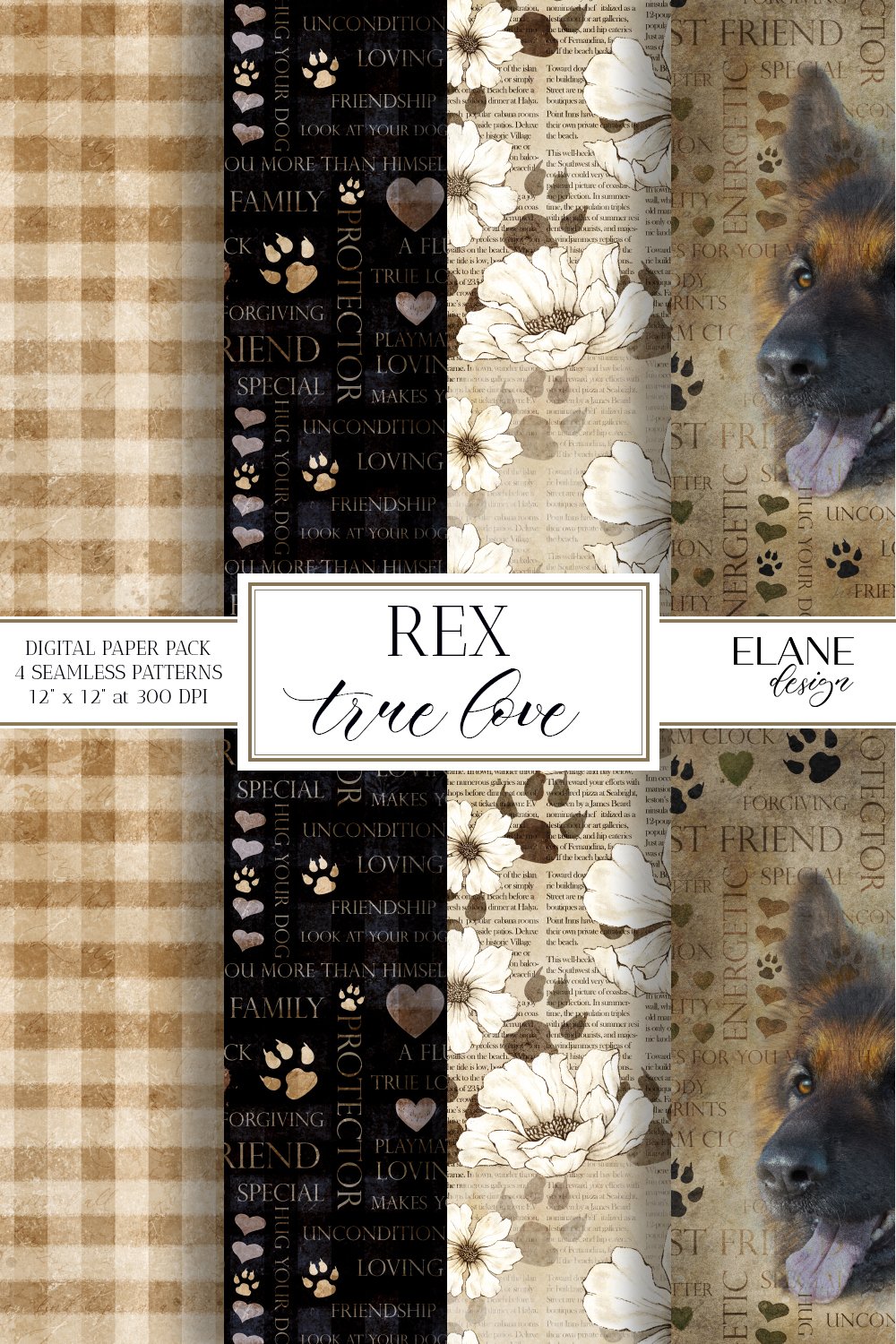 German Shepherd Digital Paper, Dog Digital Paper, (4108570)