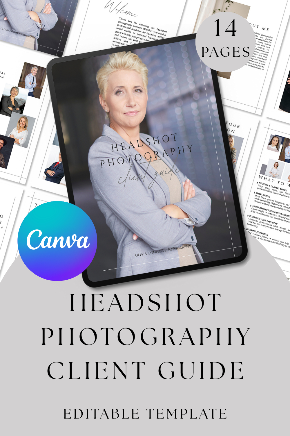 Professional Headshot Sessions Client Guide Template