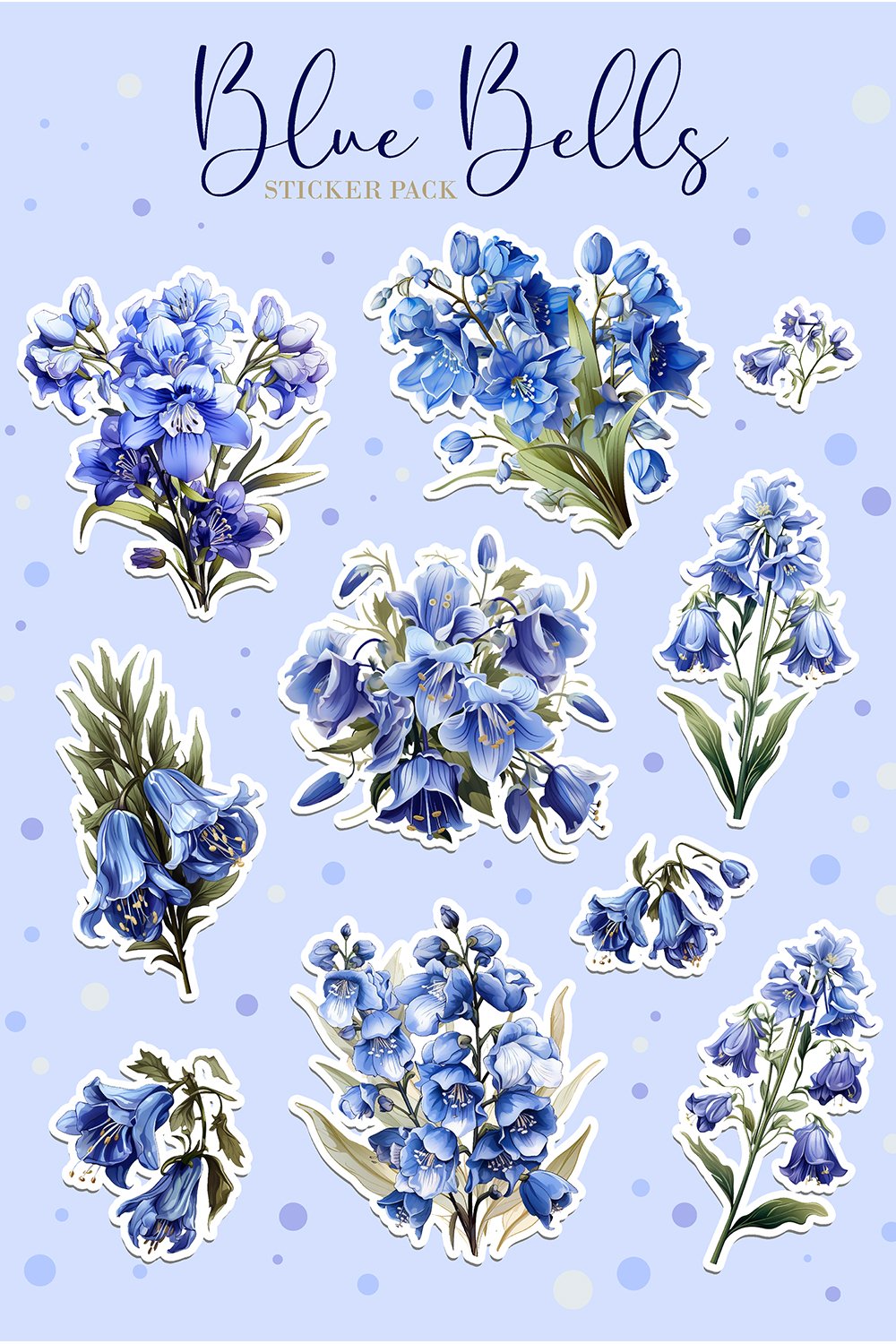 Bluebells sticker |Png/Jpeg Print and cut