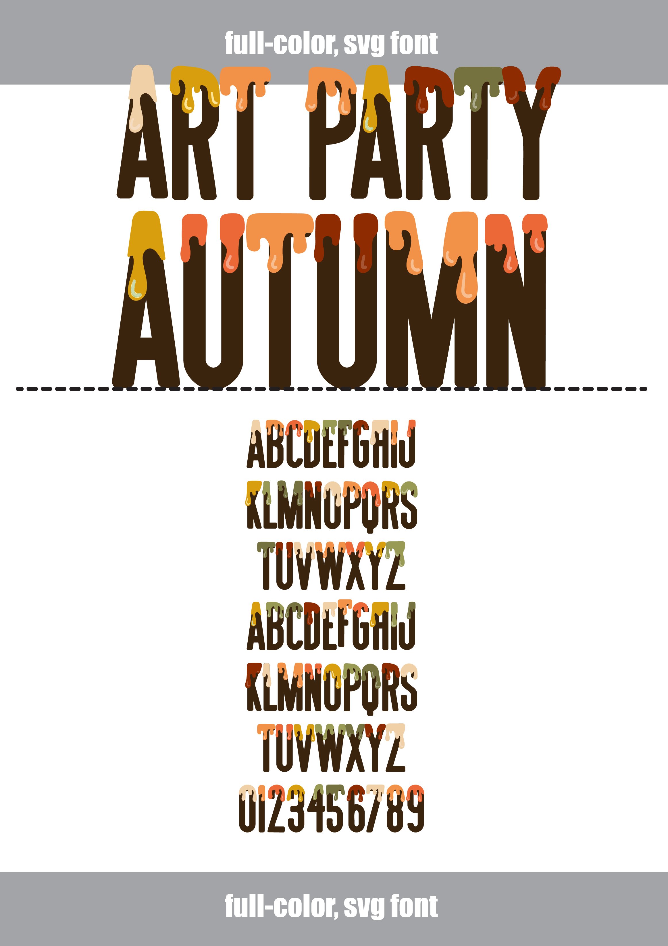 Autumn Themed Full Color SVG Font