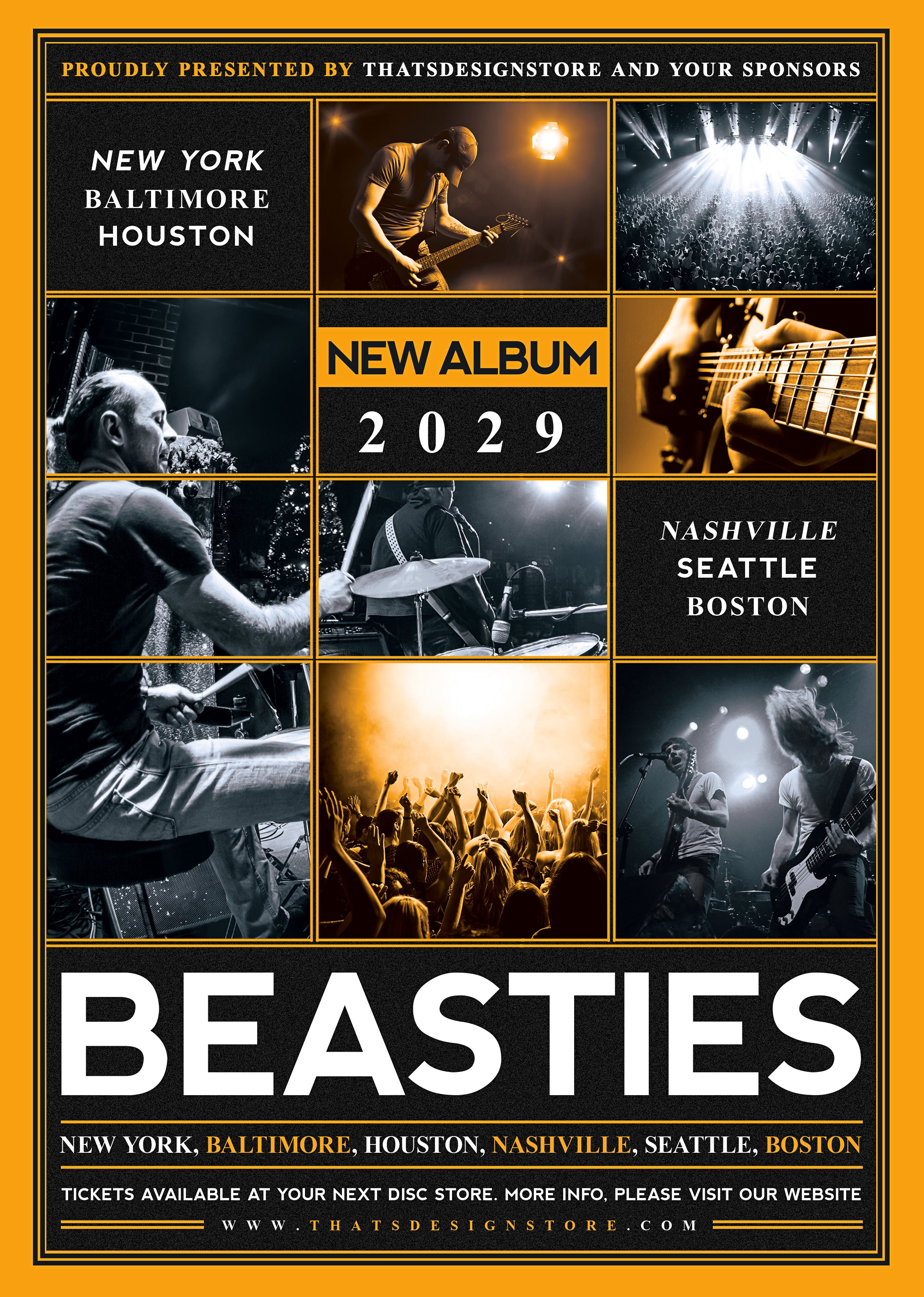 Live Concert Flyer PSD Template Design