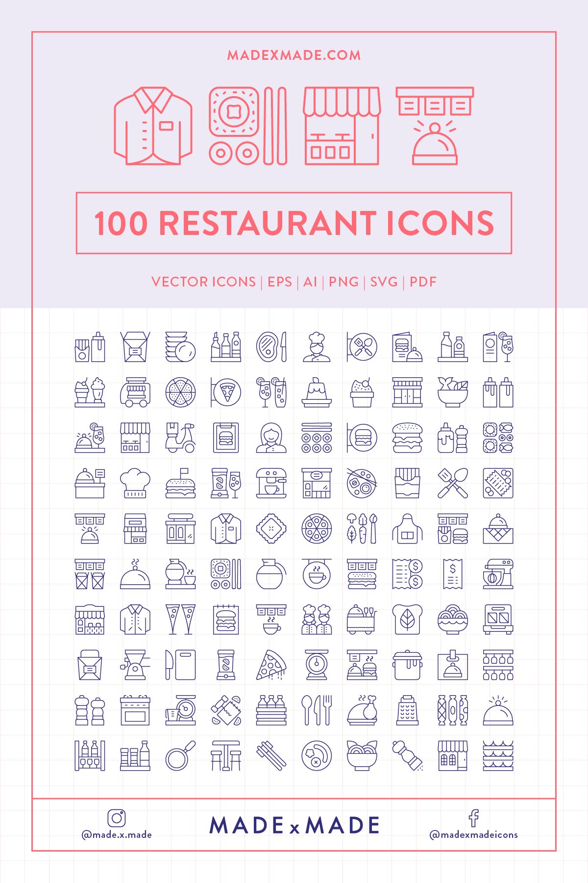 Line Icons - Restaurant