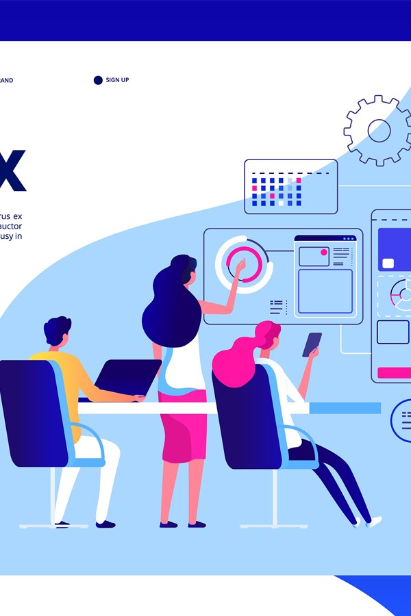 Ui ux landing page. Best user experience automation digital