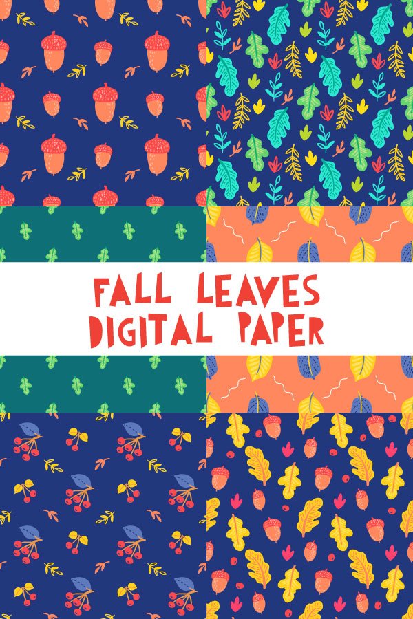 Fall Leaves Digital Paper (910583)