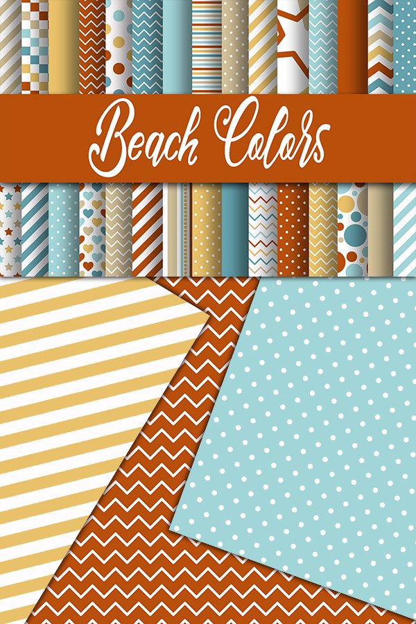Beach Colors Digital Papers