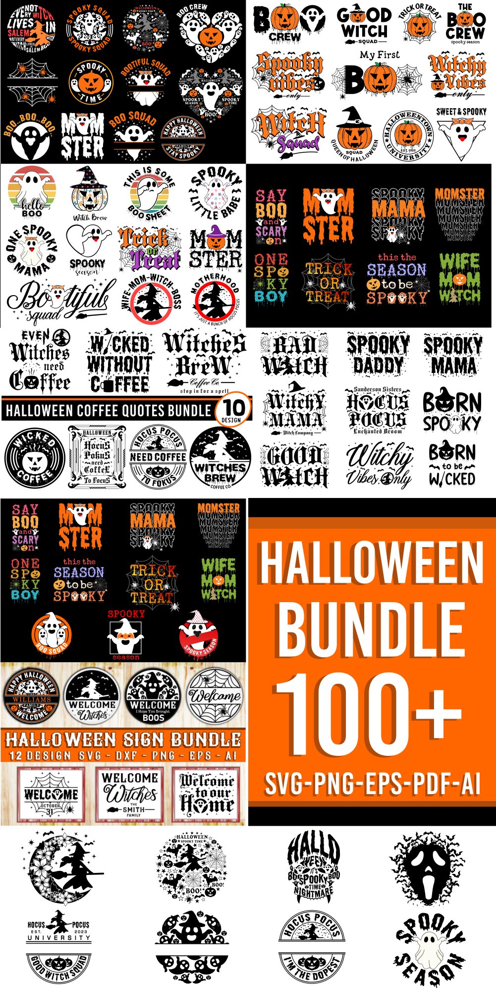 Halloween SVG Bundle | Halloween Sublimation Designs