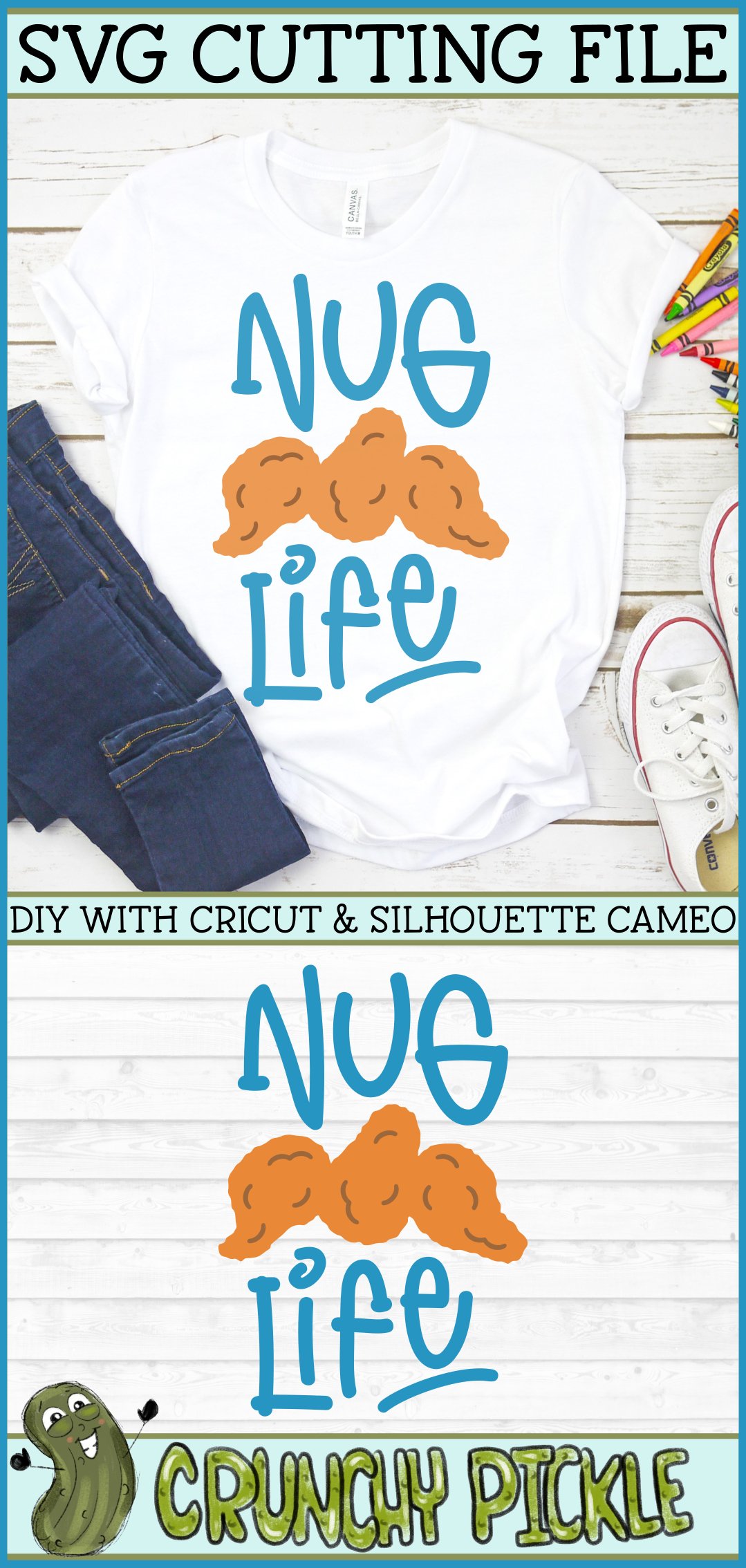 Nug Life - Chicken Nugget SVG Cut File (247358) | SVGs | Design Bundles