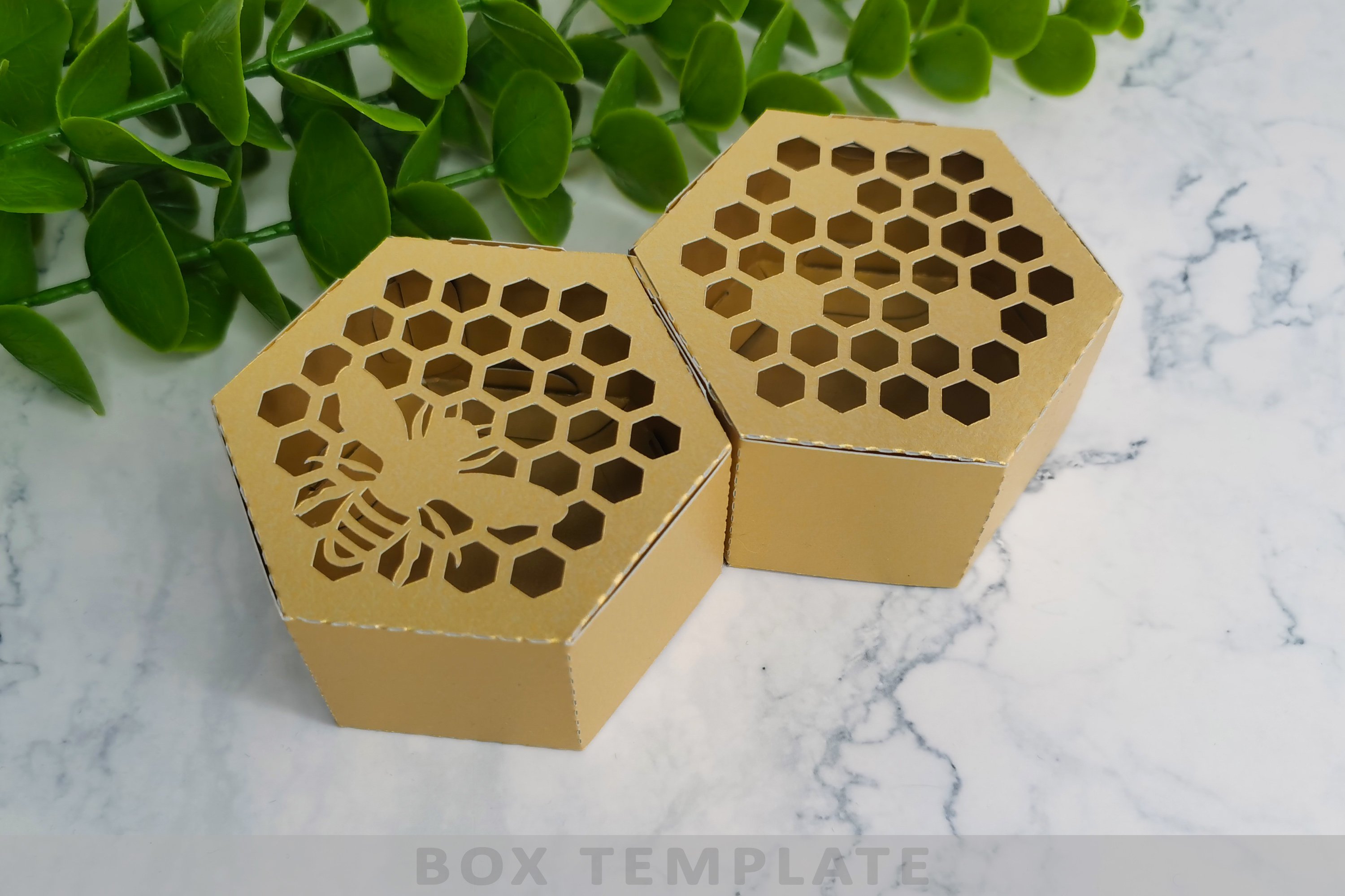 Honey bee favor box template, Honey wedding favors