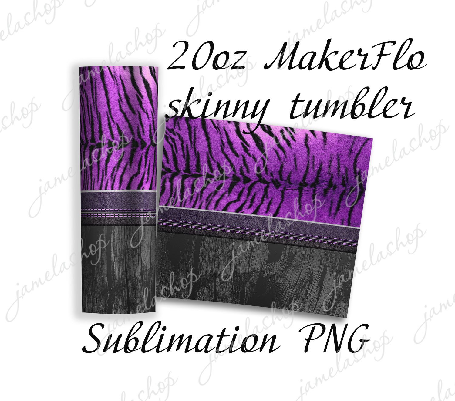 20 oz Skinny Tumbler design sumblimation Tiger (1361876)