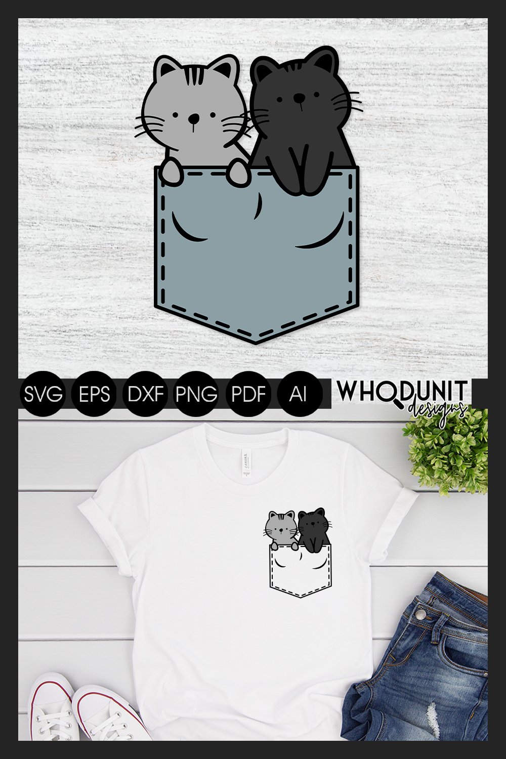 Cats SVG | Pocket Peeker| Cute Cats cut file