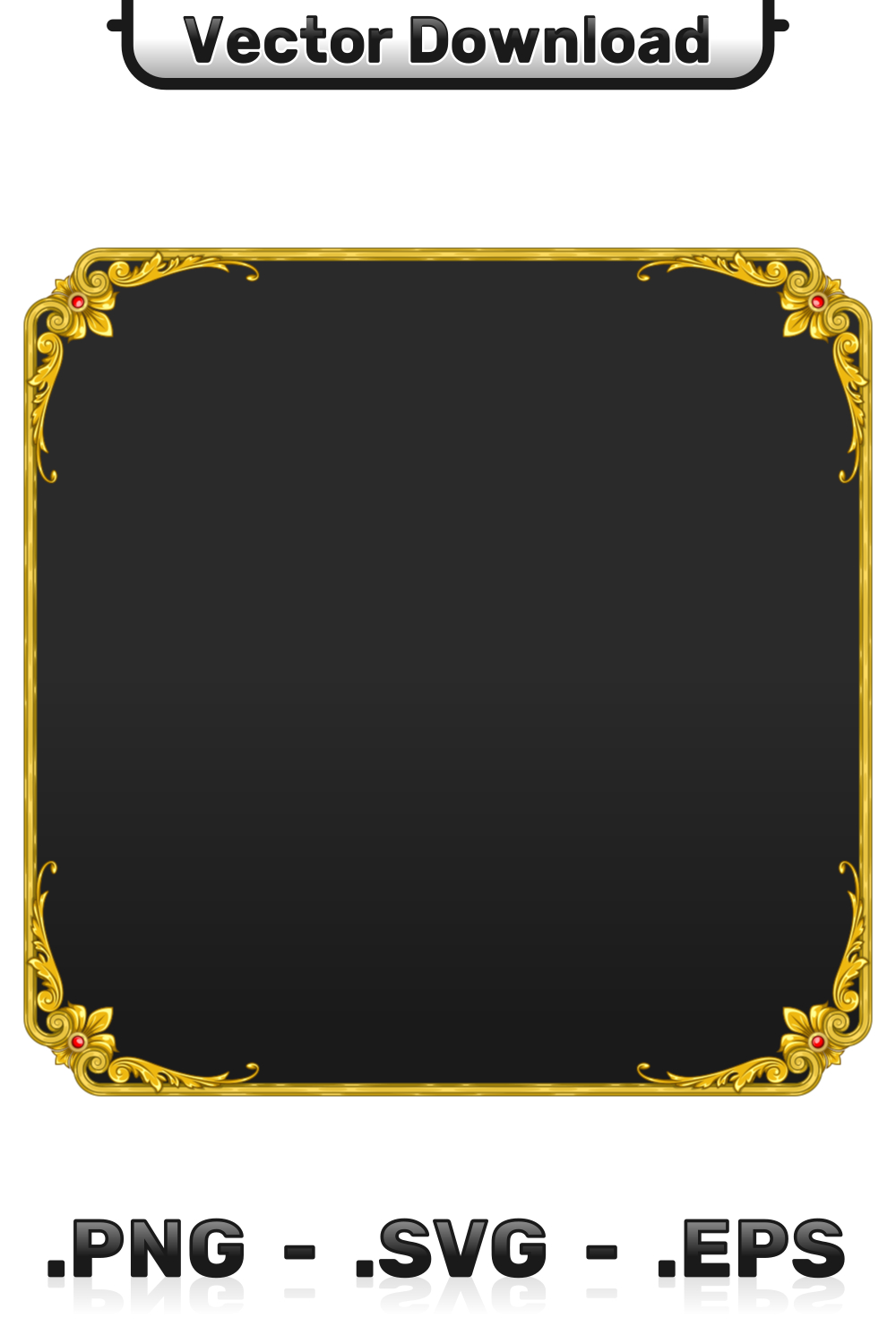 Vector design of a Victorian-style photo frame