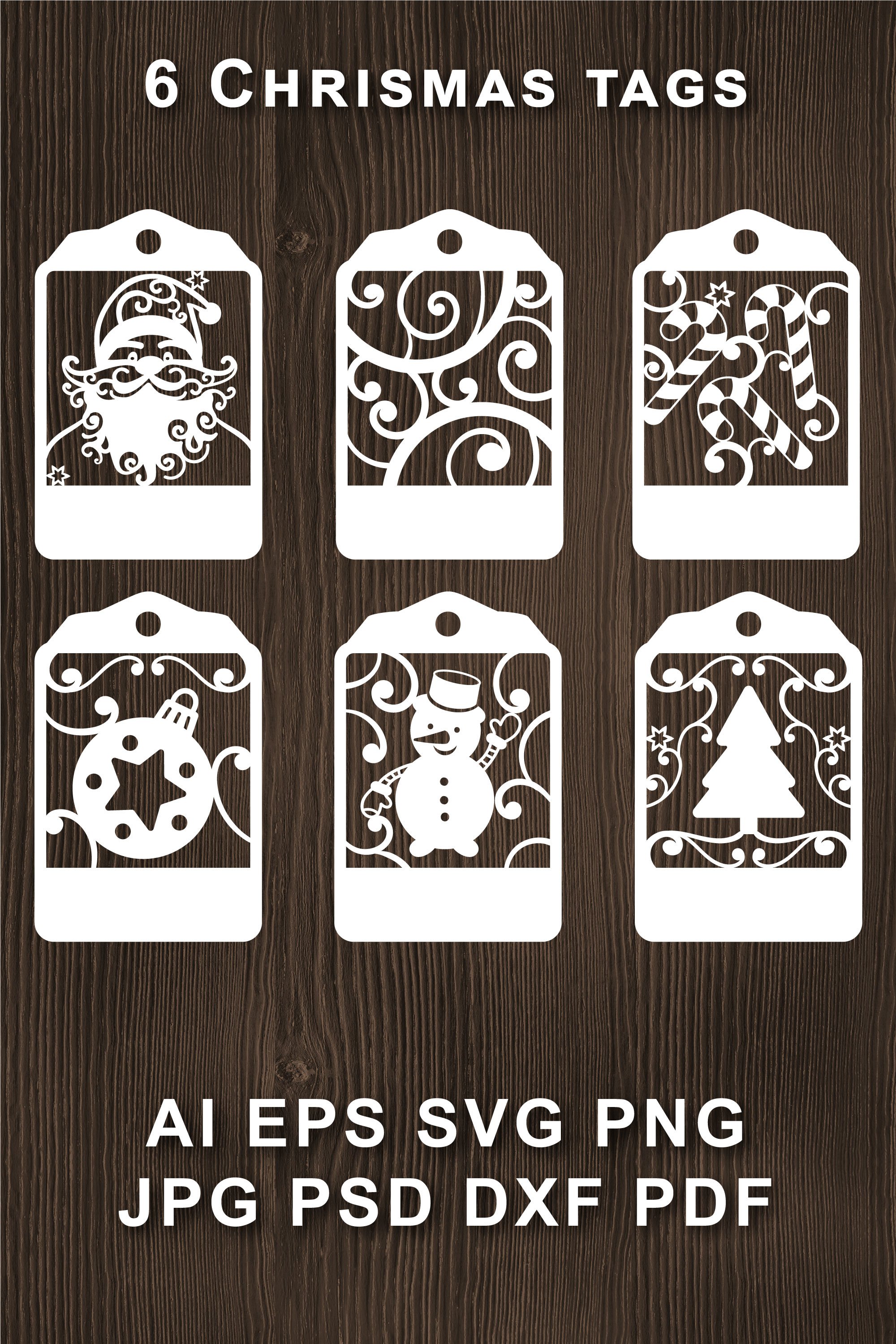Santa tag SVG Cut file for Crafters. Christmas (1093026)