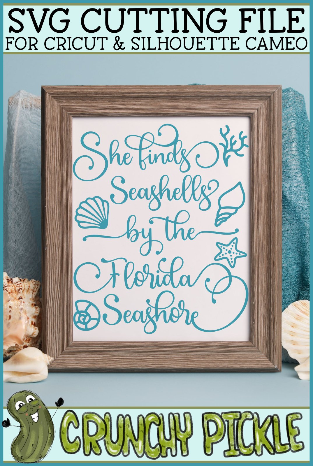 She Finds Seashells by the Florida Seashore SVG