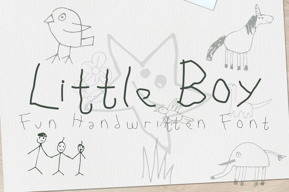 Little boy - Fun handwritten font