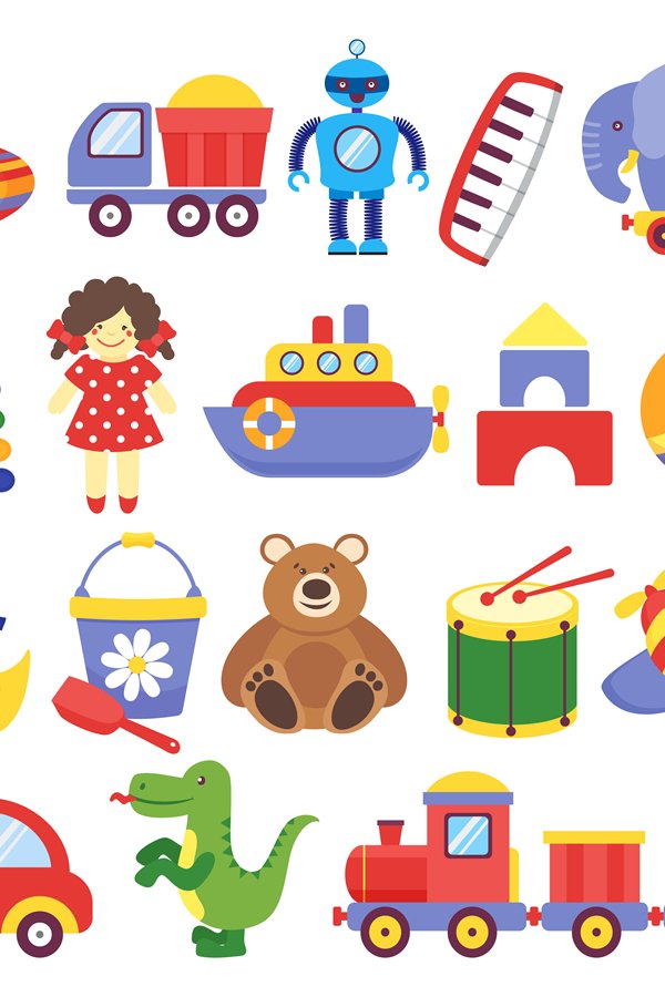 Kids toys. Game toy peg-top teddy bear drum yellow duckling