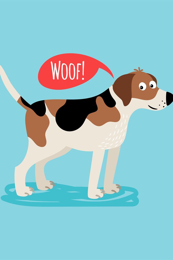 Vector cartoon happy dog (812195)