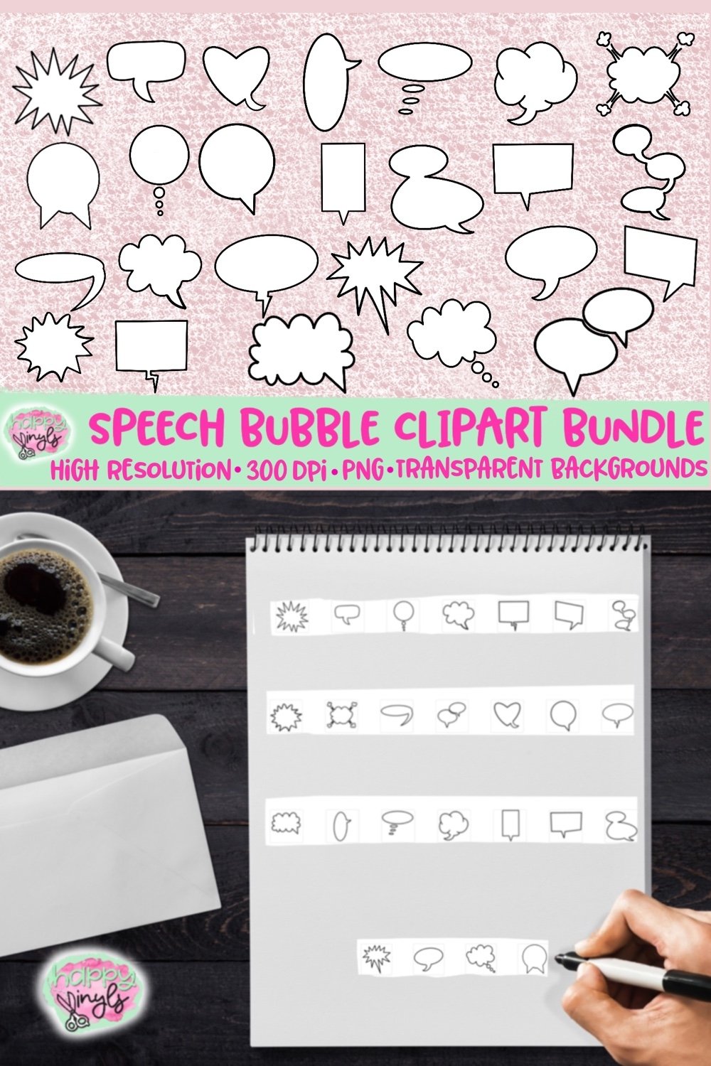 Speech Bubble Clipart - A Clipart Bundle