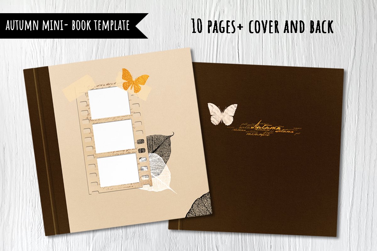 Autumn mini- photo book template