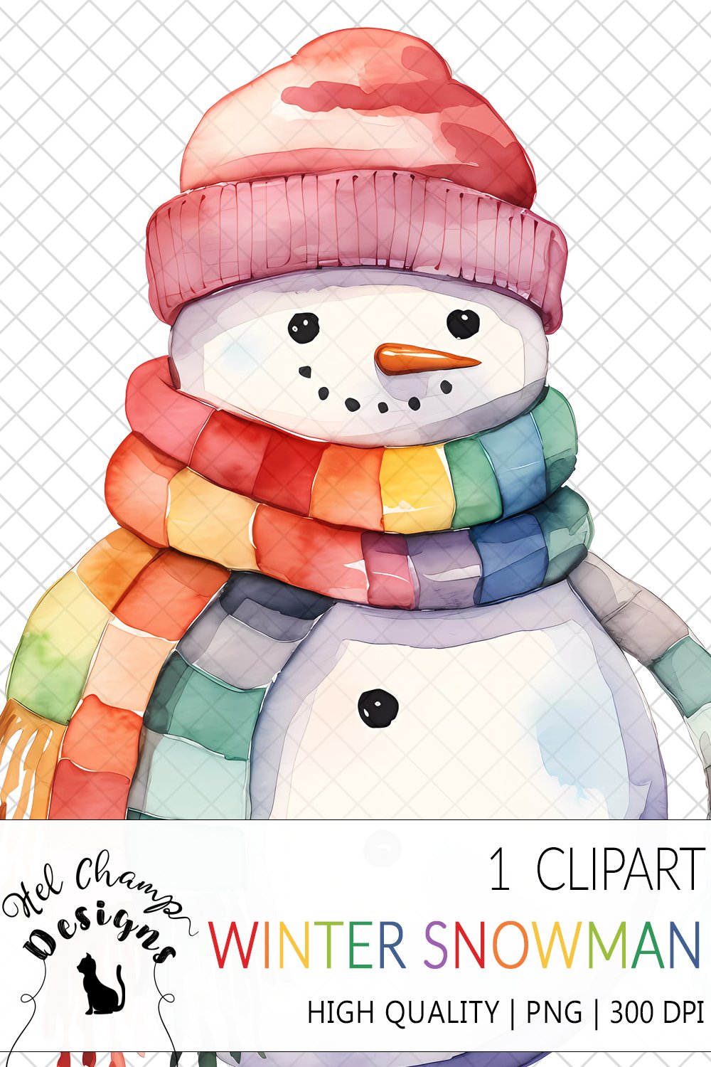 Snowman rainbow transparent clipart