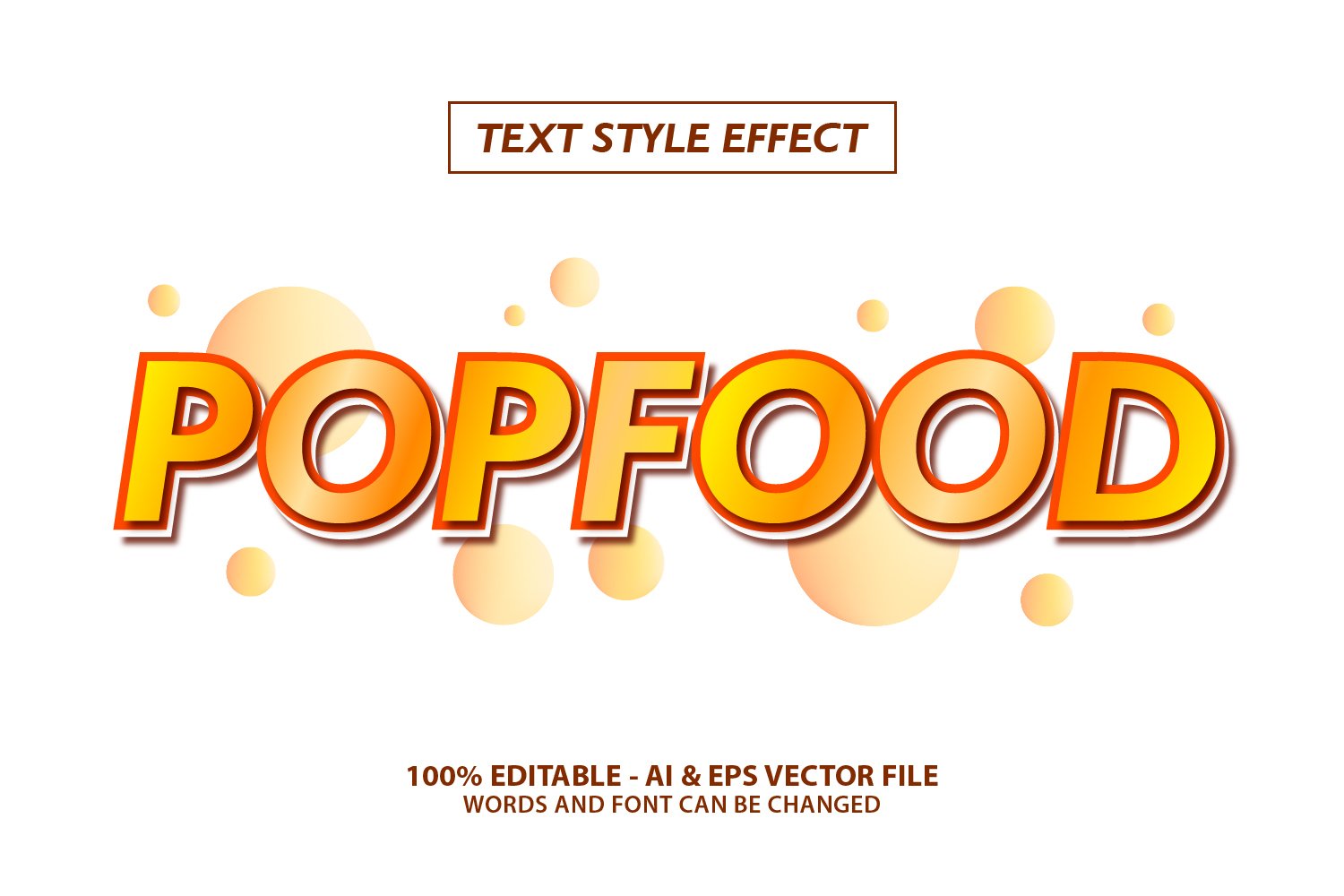 Pop Food Culinary Text Effect Editable