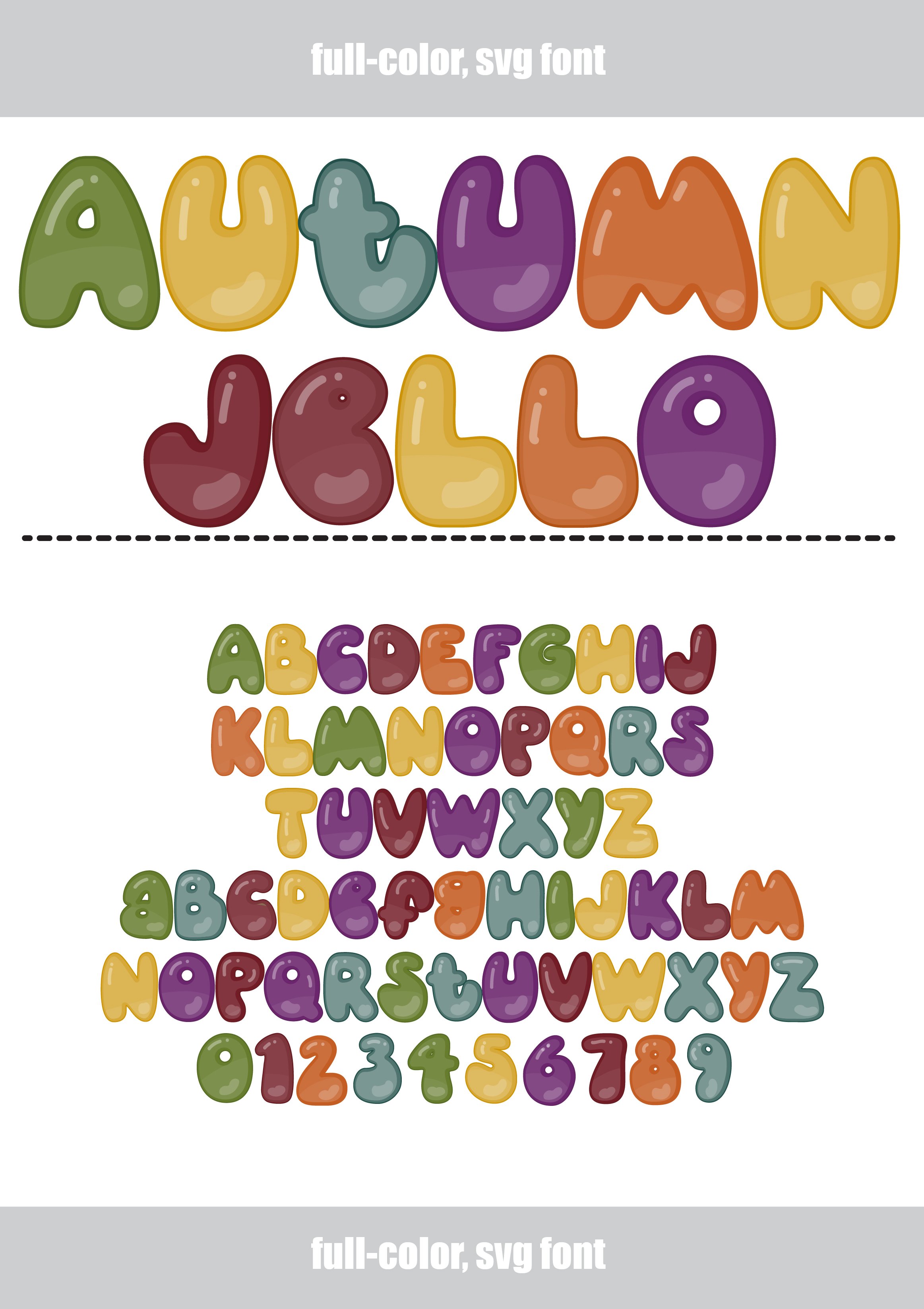 Autumn Themed Full Color SVG Font