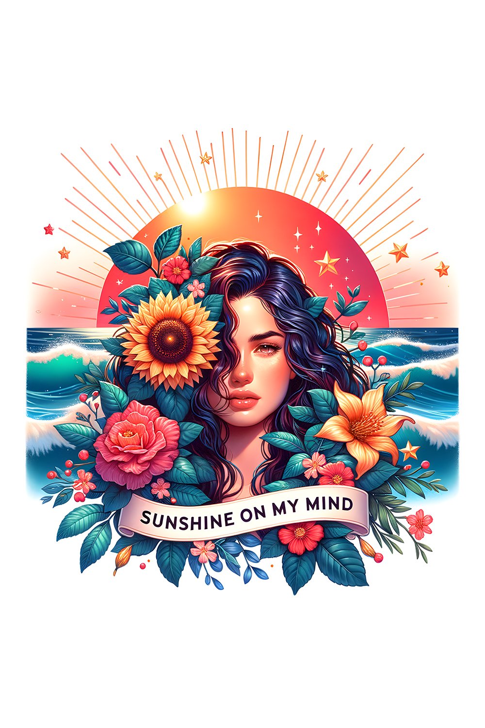 Sunshine on My Mind Sublimation Design