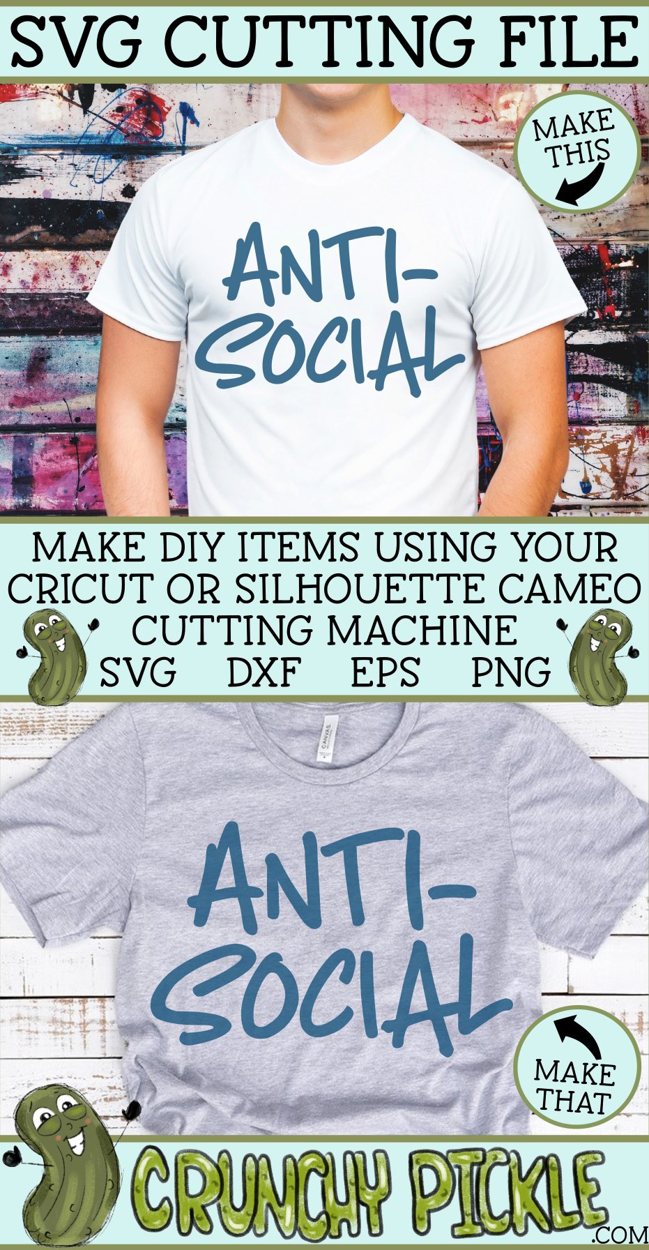 Anti-Social SVG Cut File (697486) | SVGs | Design Bundles