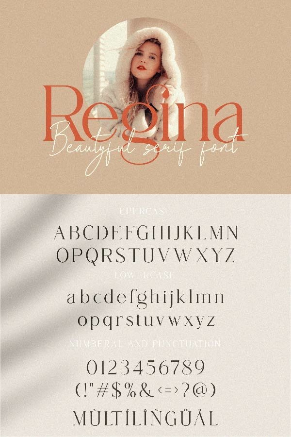 Regina beautyful serif font