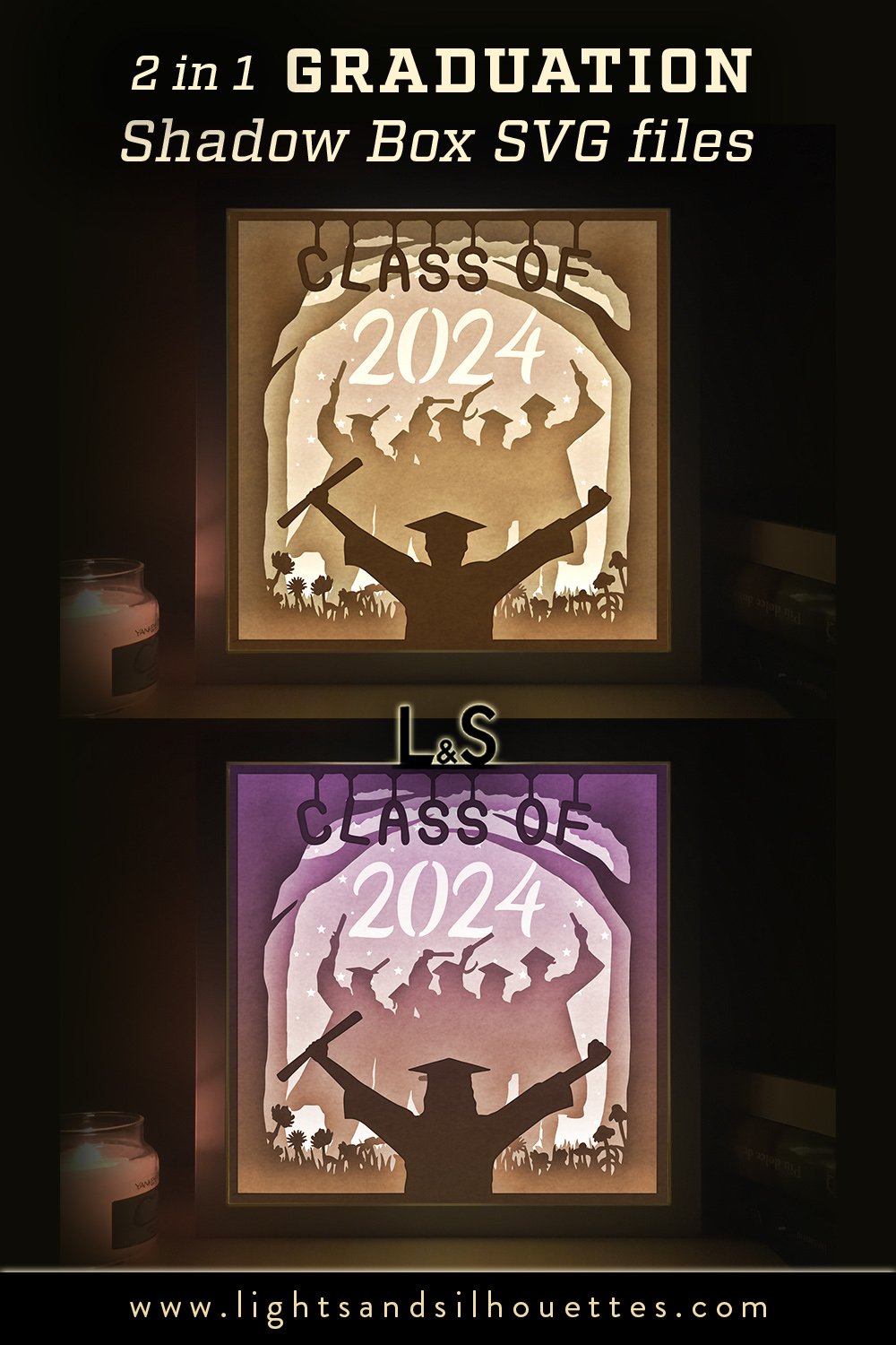 Graduation Shadow Box SVG Designs | Paper Cut Light Box