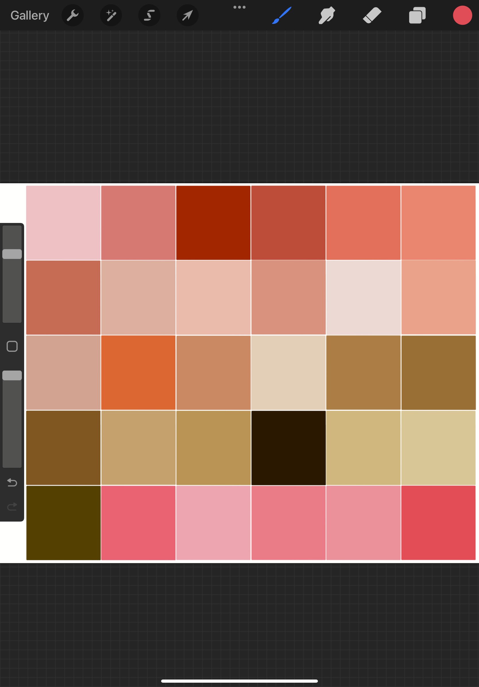 Cute Roses Procreate Colour Palette, 30 Color Swatches