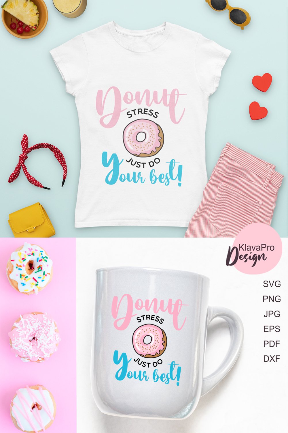 Donut stress just do your best! - layered SVG design