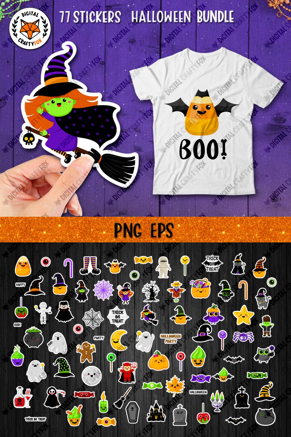 Halloween Stickers Bundle | Printable Halloween Stickers