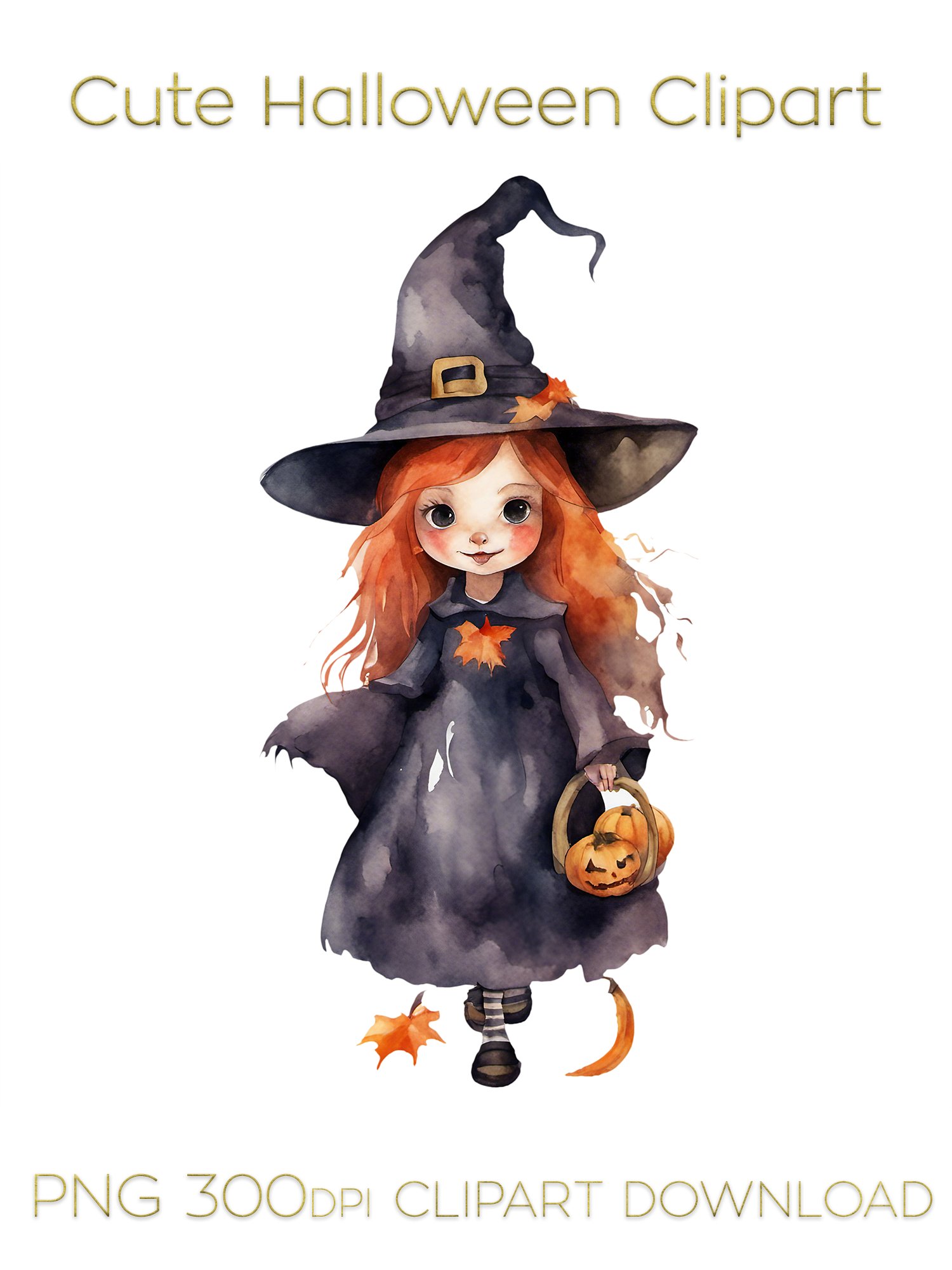 Cute Halloween Witch PNG Clipart Kawaii Witches (2830008)