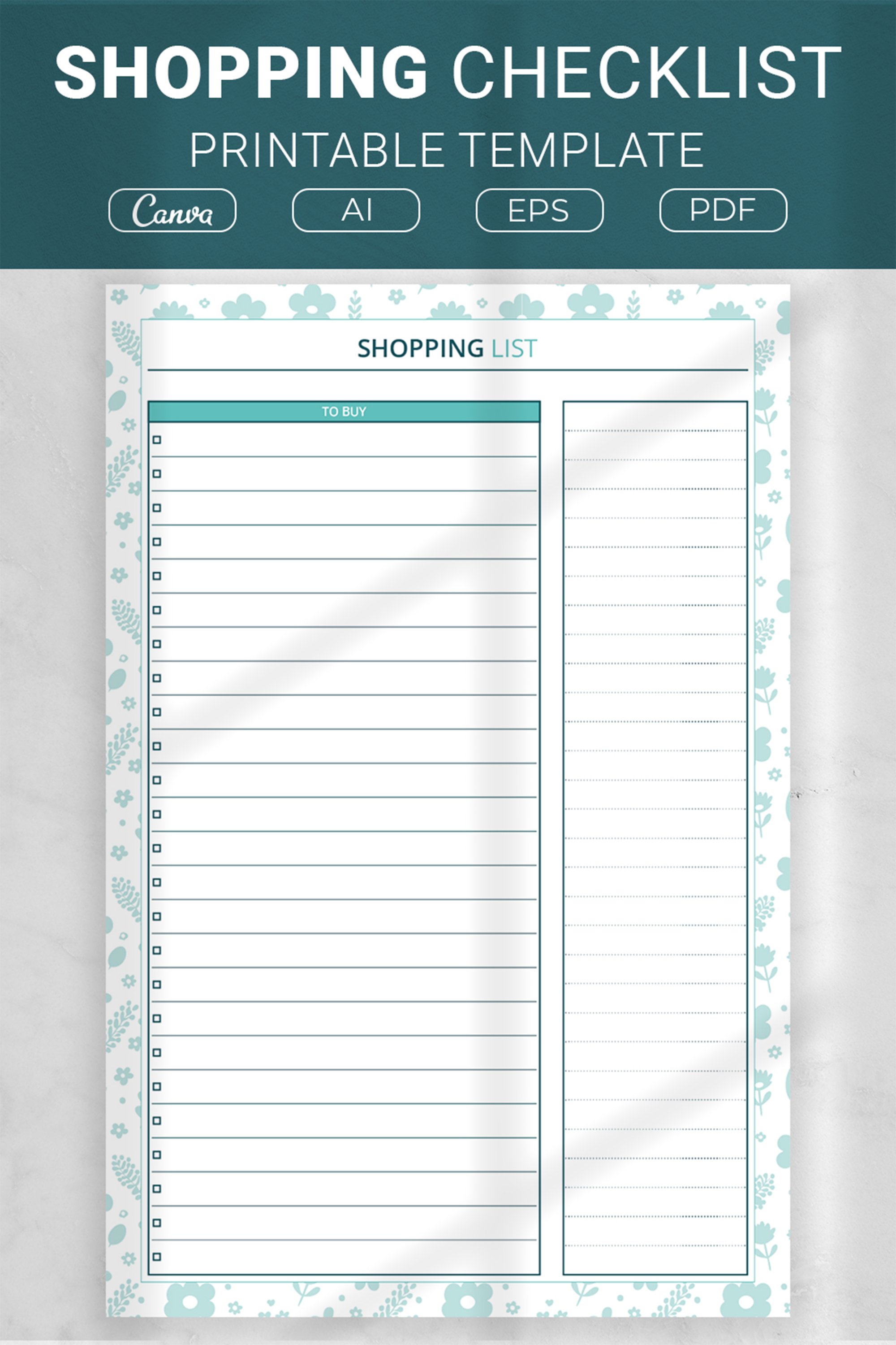 Shopping Checklist Printable Template (2886591)