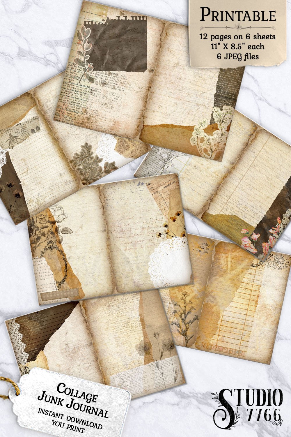 Collage Junk Journal Pages