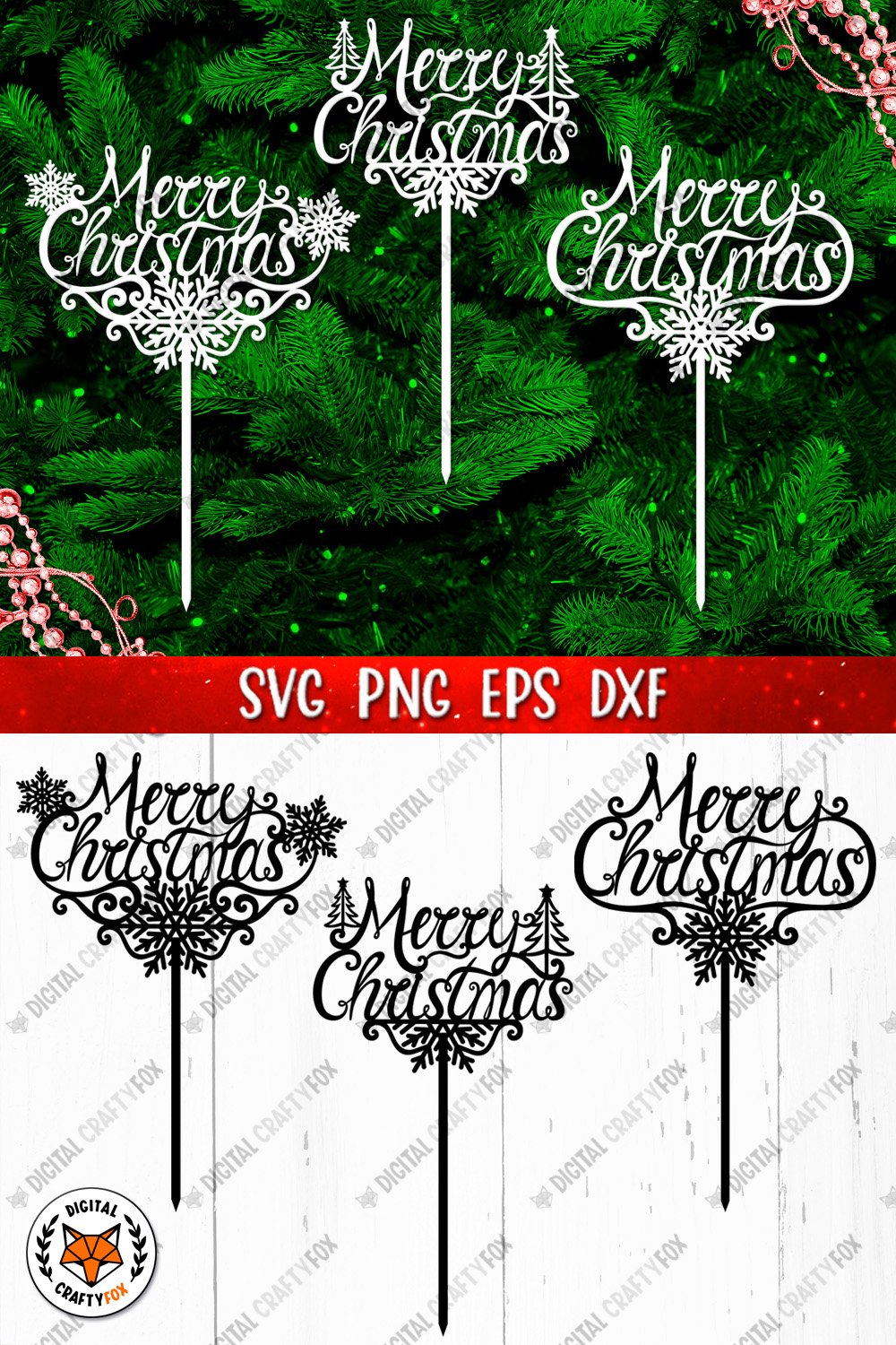 Merry Christmas Topper SVG, Christmas Topper Cupcake